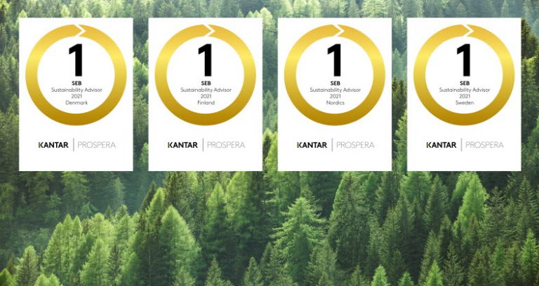 SEB sustainability advice practice ranked top in a Kantar’s Prospera ...