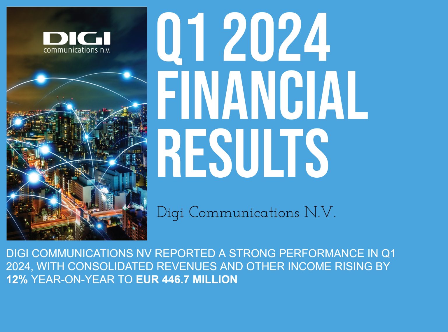 Digi Communications N.V. reports consolidated revenues and other income ...