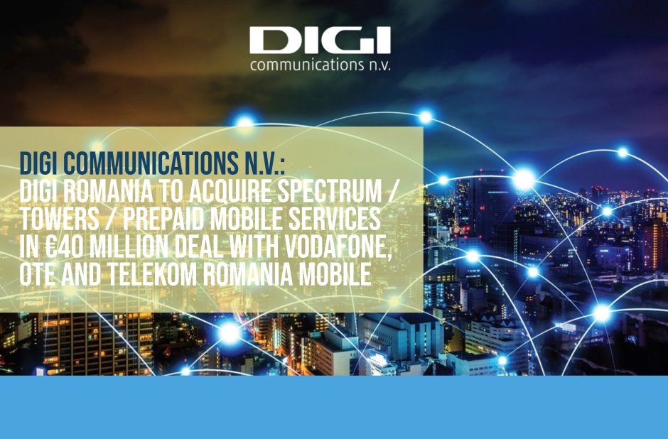Digi Communications N.V. announces signing of the business and asset ...